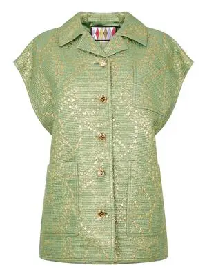 Gucci Collared Sleeveless Waistcoat - Green