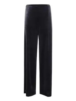 Emporio Armani Wide Chenille Trousers - Black