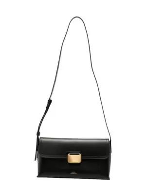 A.p.c. Small Simone Logo-print Leather Shoulder Bag - Black
