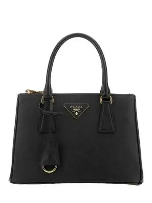 Prada Leather Mini Galleria Handbag - Black