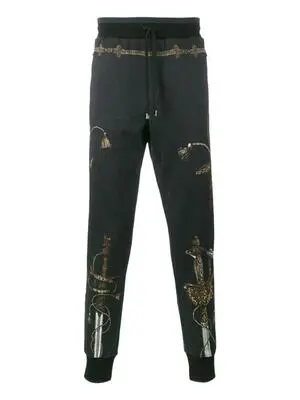 Dolce & Gabbana Printed Sweatpants - Black