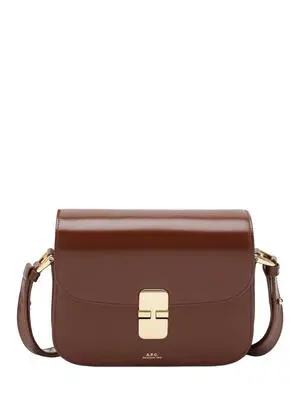 A.p.c. Small Grace Shoulder Bag In Hazelnut - Brown