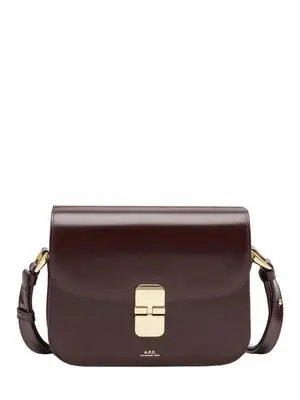A.p.c. Small Grace Shoulder Bag In Wine - Red