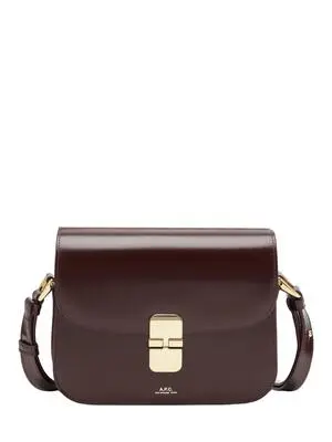 A.p.c. Small Grace Shoulder Bag In Wine - Red