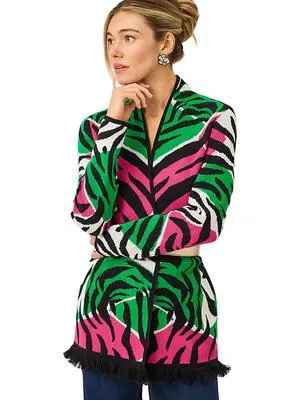 LILLY PULITZER® Lilly Pulitzer Women's Noble Jacquard Cardigan In Coconut, Size XXS, Long Sleeves