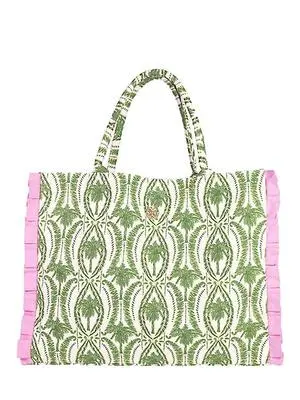 Lilly Pulitzer® Ruffle Tote In Printed Canvas - Coconut