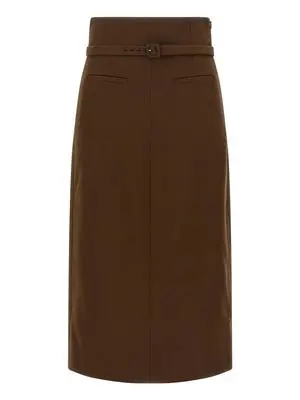 AMI Paris Sheath Skirt - Brown