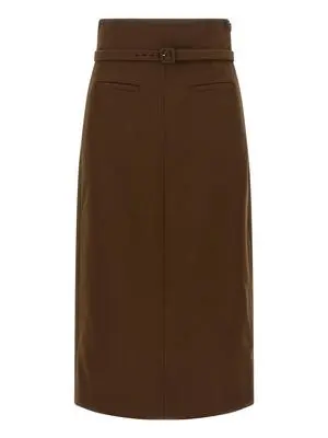 AMI Paris Sheath Skirt - Brown