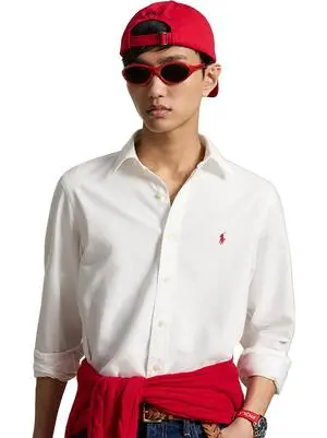 Ralph Lauren Classic Fit Oxford Shirt - White/red