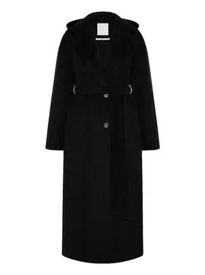 Sportmax Oversized Pure Wool Coat - Black