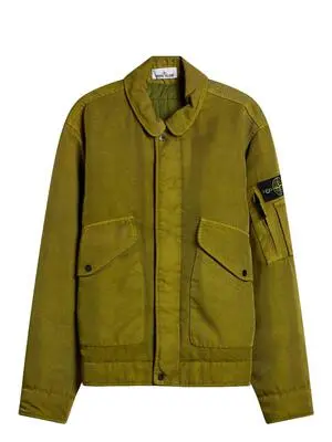 Stone Island Dense Oxford Nylon-tc Bomber Jacket - Cactus