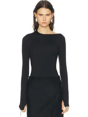 Helmut Lang Helmut Lang Asymmetrical Cutout Top In Black Black
