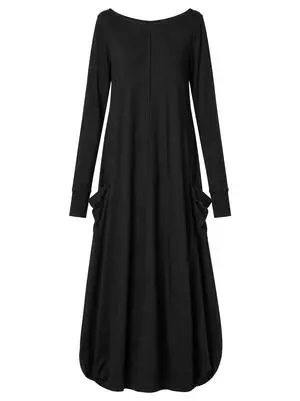 YOGI8APPAREL Dune Shadow Cloak Dress - Black