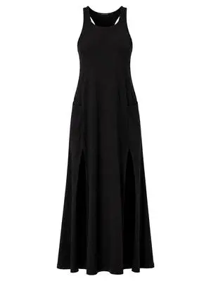 YOGI8APPAREL New Maxi Black Racer Back Dress - Black