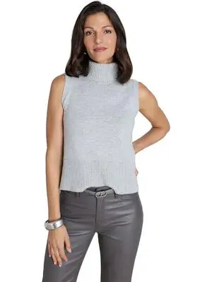 THE NOLI SHOP Ramona Cashmere Sleeveless Sweater - Mist Grey