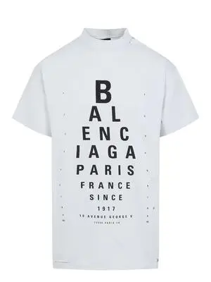 Balenciaga Optical Cotton T-shirt - Multicolor