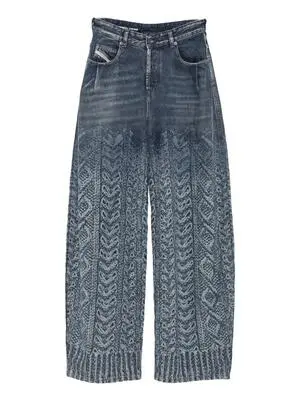 DIESEL® Wide-leg Denim Jeans - Multicolor