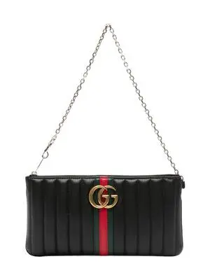 Gucci Gucci Women Gg Marmont Leather Pouch Multicolor