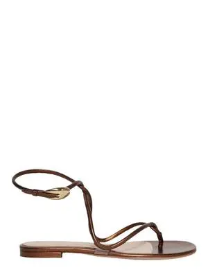 GIANVITO ROSSI Mamba Thong Strap Sandals - Brown