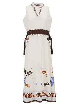 Herno Printed Cotton Sleeveless Dress - Multi