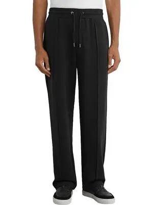 REISS Form Straight Fit Drawstring Jogger Pants Black