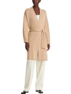 Vince Wool & Cashmere Belted Cardigan - Camel