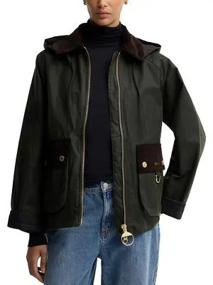 Barbour Carville Waxed Cotton Jacket - Fern/shadow Classic