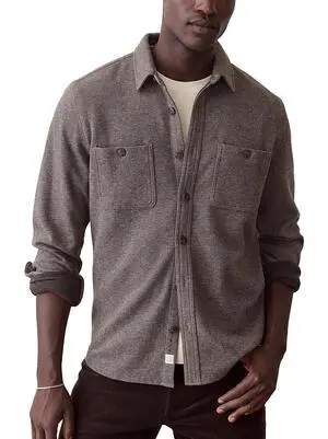 Marine Layer Pacifica Relaxed Fit Stretch Twill Overshirt - Brown