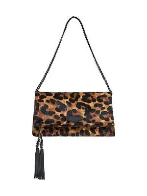 Rebecca Minkoff Tessa Medium Leopard Print Calf Hair Convertible Clutch - Leopard/black