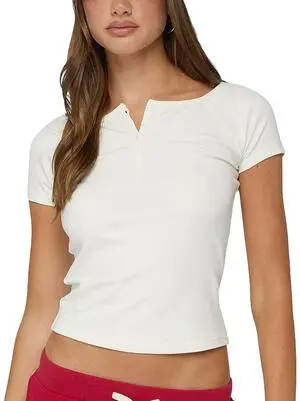 EDIKTED Renique Henley T Shirt