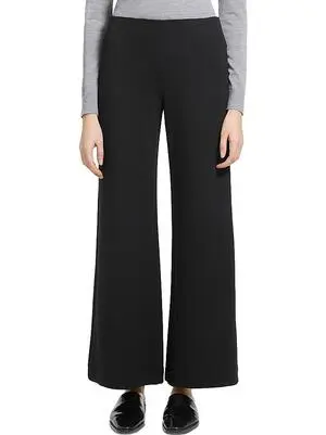 Theory Straight Leg Knit Trousers - Black