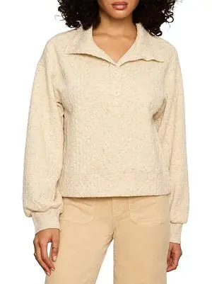 Sanctuary Hally Relaxed Popover Sweater - Heather Bone