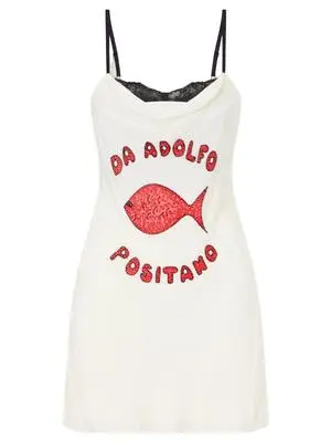 Staud Cowl Slip Mini Dress - White