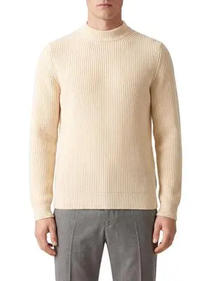 ZANONE Ribbed Virgin Wool Crewneck Jumper White