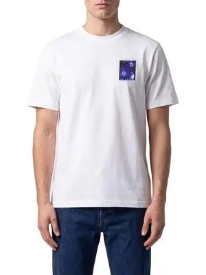 Casablanca Graphic Print Organic Cotton Crew-neck T-shirt White 1
