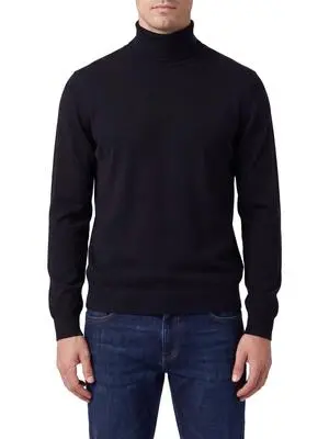 BALLANTYNE Virgin Wool Long-sleeved Turtleneck Jumper Blue