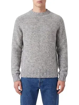 BALLANTYNE Abstract-pattern Wool And Alpaca-blend Crewneck Jumper - Grey