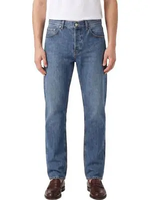 DONDUP Mid-rise Five-pocket Straight Fit Cotton Denim Jeans - Blue