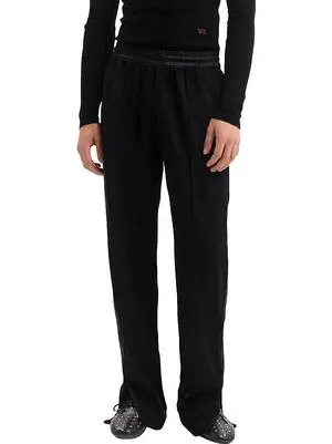 WALES BONNER Form Relaxed Fit Elastic Track Pants - Black