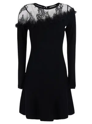 Blumarine Long-sleeved Dress - Black