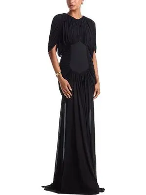 HEIRLOME Micka Draped Blouson Gown - Black
