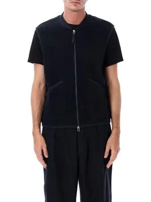 Universal Works Universal Works Wool Fleece Knit Waistcoat Blu