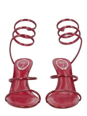 RENE` CAOVILLA Rene Caovilla Cleo Sandals With 8 Cm Heel In 100% Leather - Red