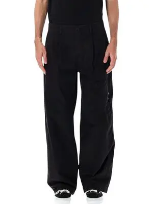 C.P. COMPANY C. P. Company Cotton Wide-leg Cargo Trousers - Nero
