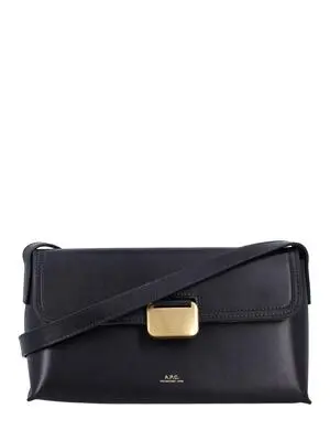 A.p.c. A. P.c. Leather Crossbody Bag Nero
