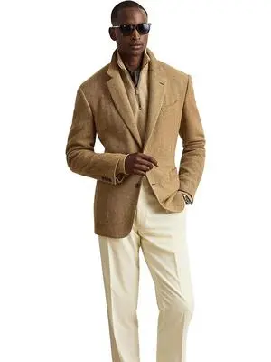 Ralph Lauren Gregory Hand-tailored Flannel Trouser - Cream