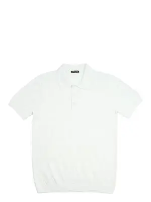 EIGHT X Prism Short Sleeve Knit Polo - White