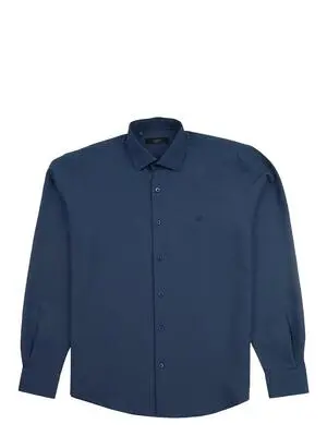 EIGHT X Texture Button Down Shirt Navy - Blue