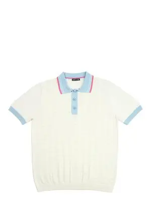 EIGHT X Direction Short Sleeve Knit Polo - White
