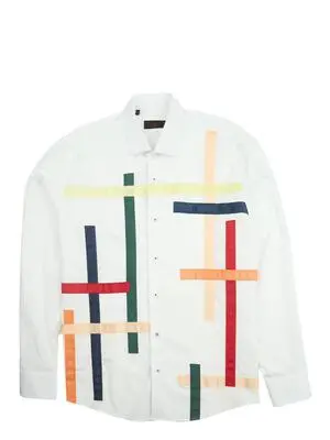 EIGHT X Perspective Button Down Shirt - White